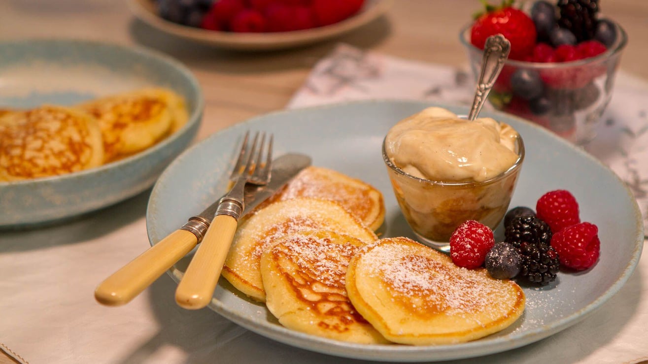 Buttermilk pancakes with Brown Sugar Mascarpone Recipe | Chelsea Sugar