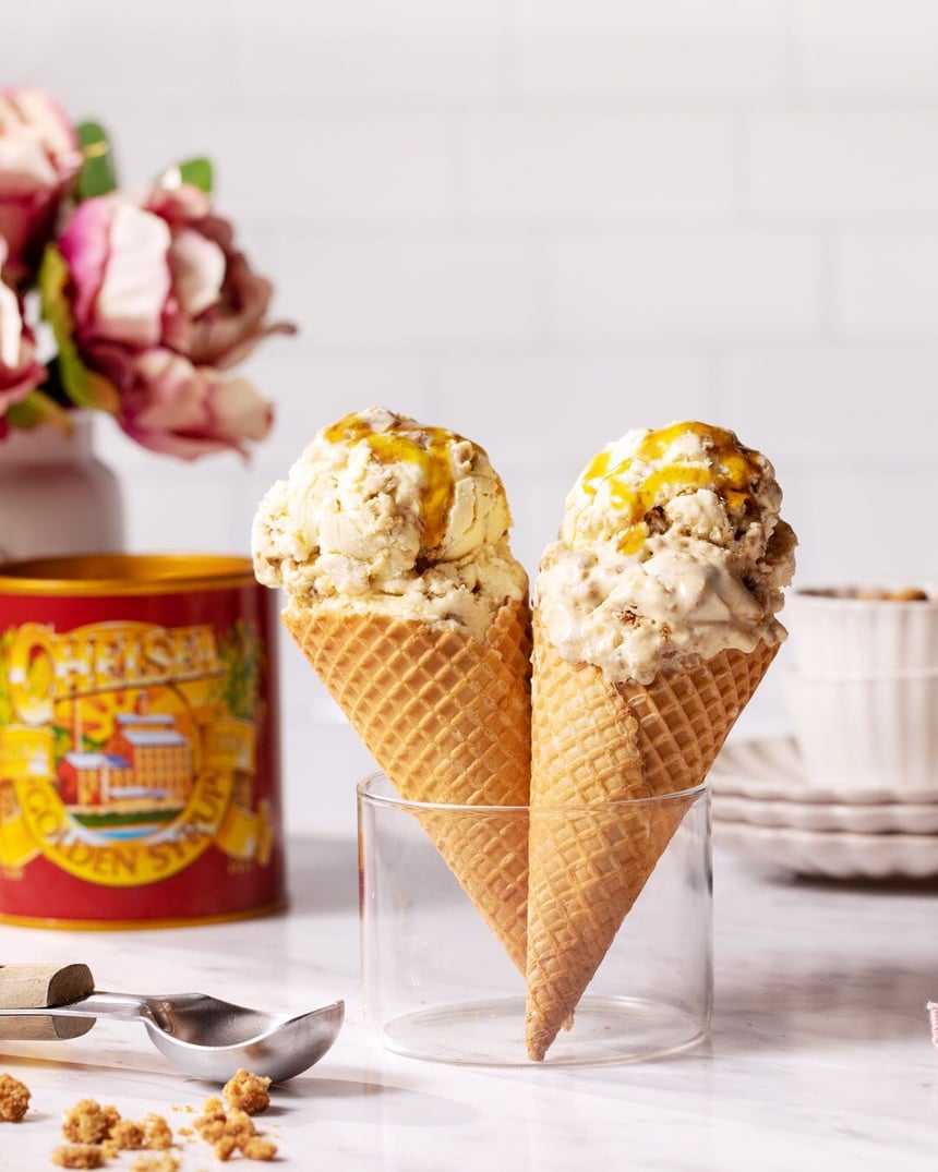 Golden Syrup and Gingernut Ice Cream Recipe | Chelsea Sugar